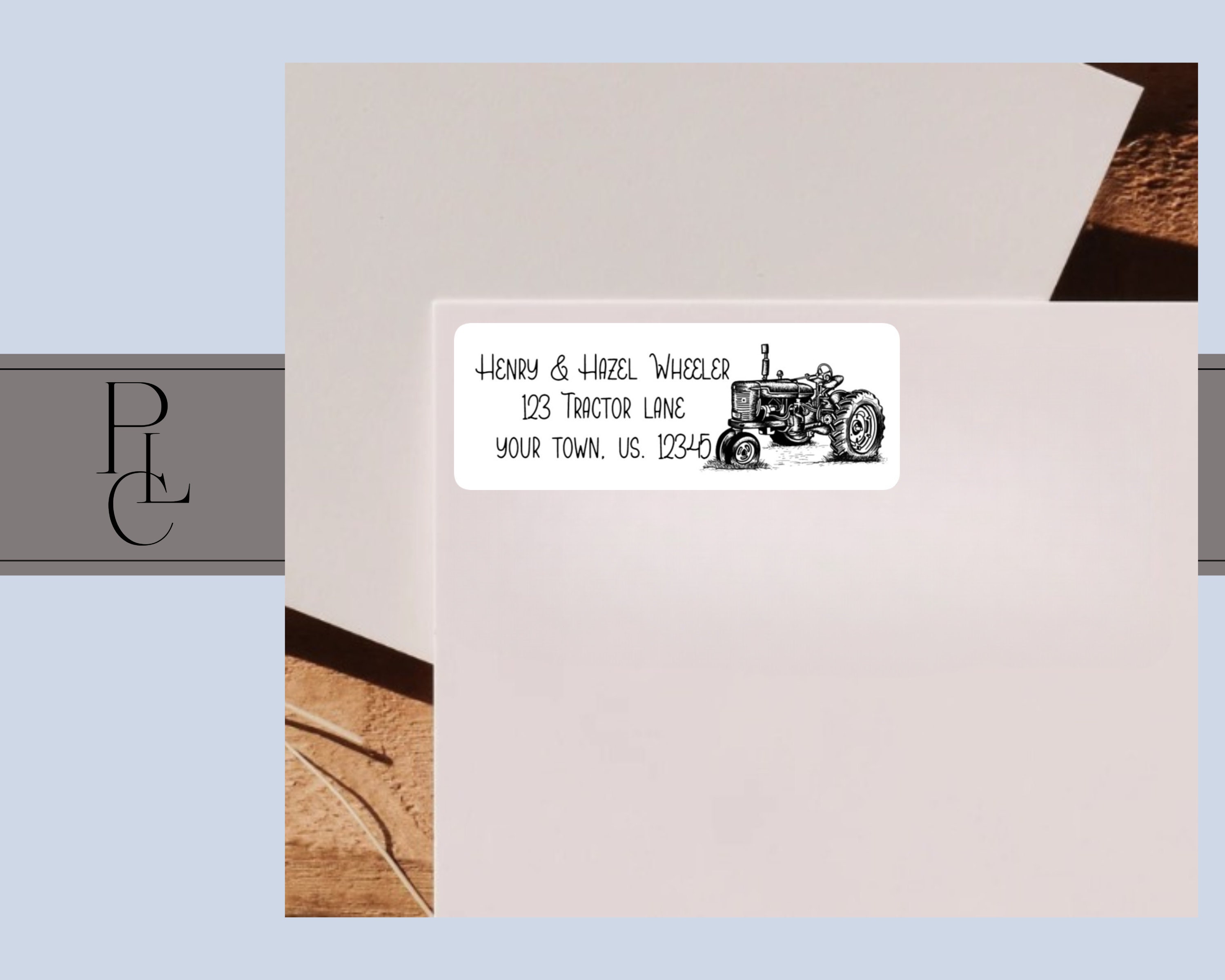 Personalized Retro Vintage Old Farm Tractor Return Address Mailing ...