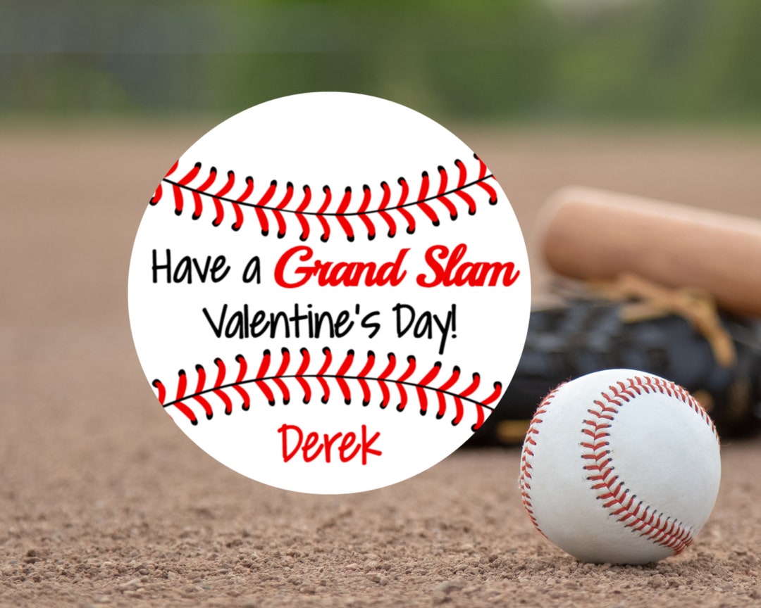 Personalized Have a GRAND SLAM Valentine's Day Baseball Ball Sports ...