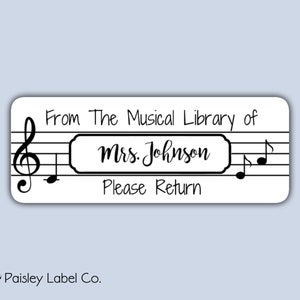Personalized Custom Music Sticker Label Musician Music Teacher From the ...