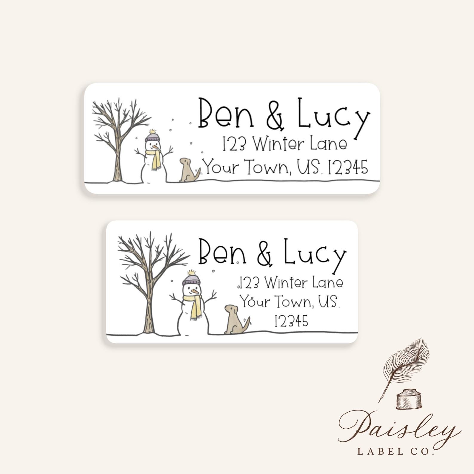 Winter Wonderland Snowman Dog Puppy Let It Snow Scene Personalized ...