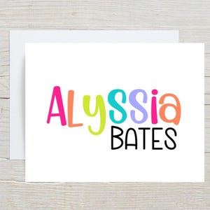 Colorful Note Cards for Kids Stationery for Girls Bright Colors Kid ...