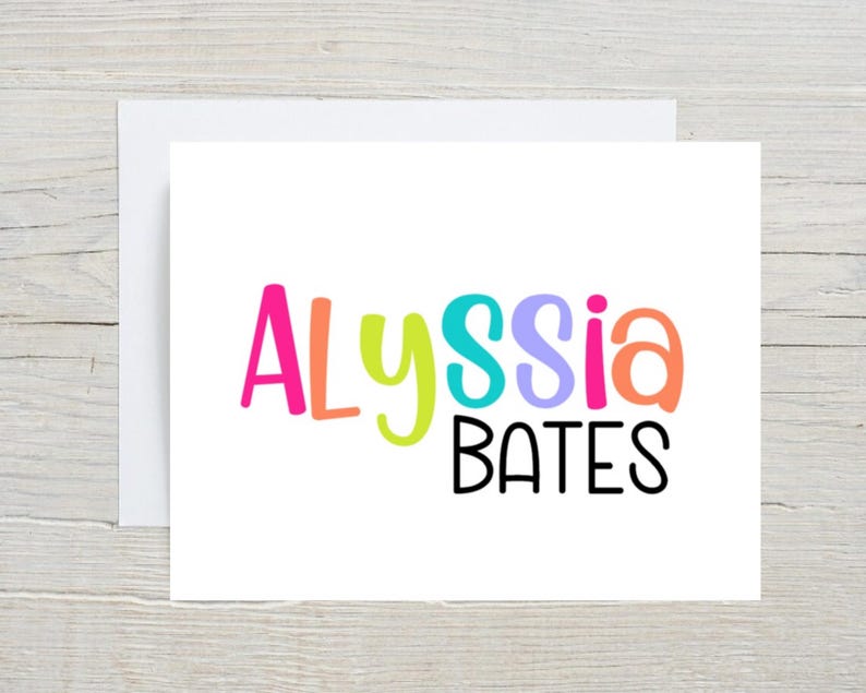 Colorful Note Cards for Kids Stationery for Girls Bright Colors Kid ...