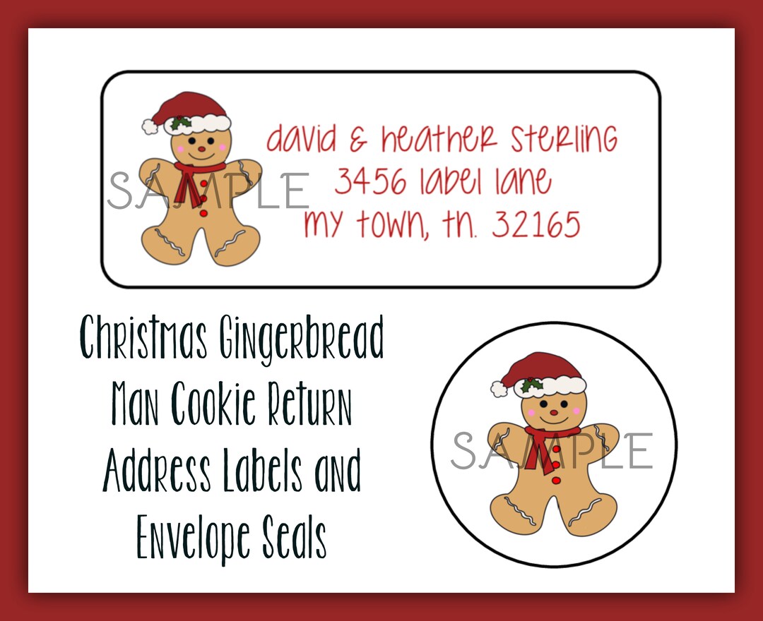 Christmas Holiday Gingerbread Man Cookie Wearing Santa Hat Return ...