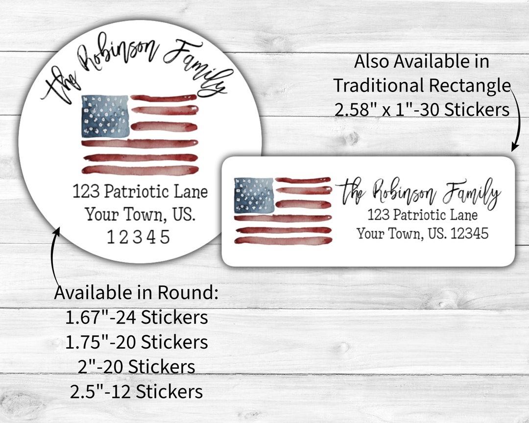 Personalized Primitive Patriotic Americana US American Flag Round ...