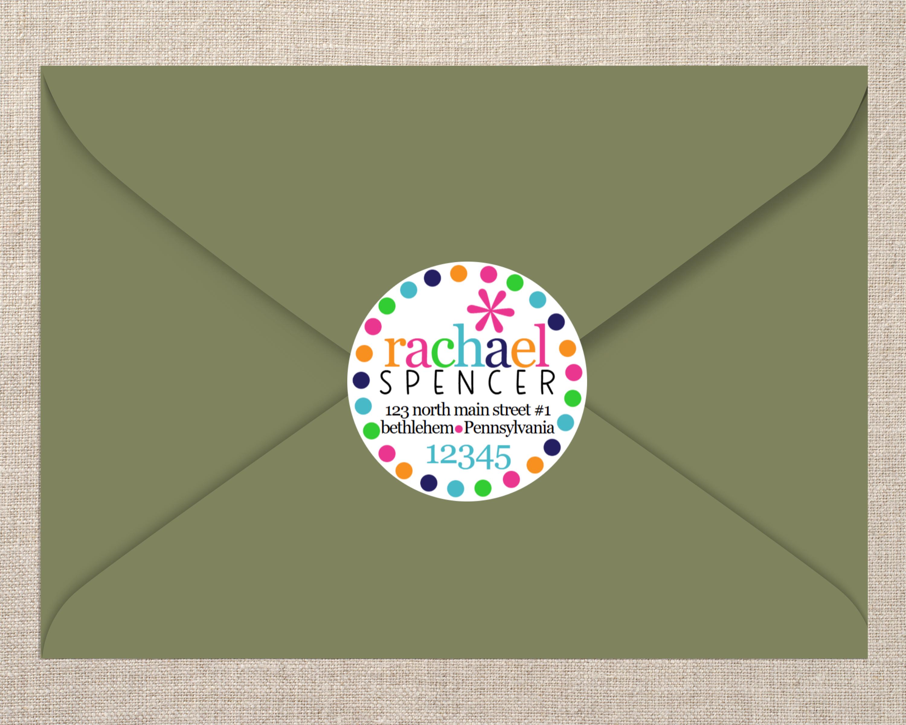 Colorful Bright Rainbow Preppy Dot Dotted Personalized Cheerful ...
