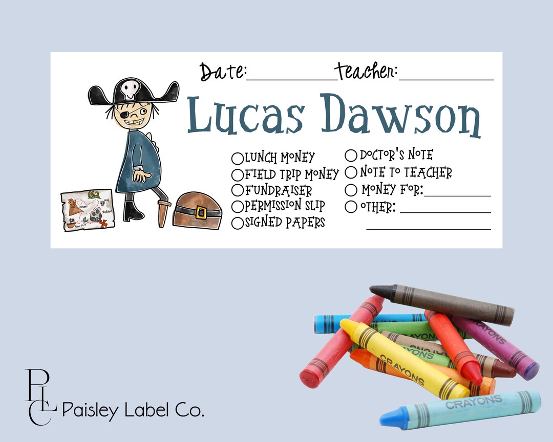 Back to School Money Envelopes School Stationery Personalized Student ...