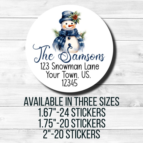 Snowman Labels - Etsy