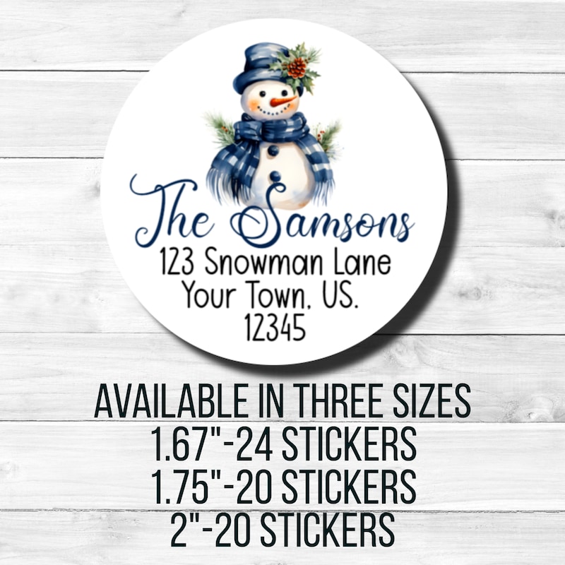 Snowman Labels - Etsy