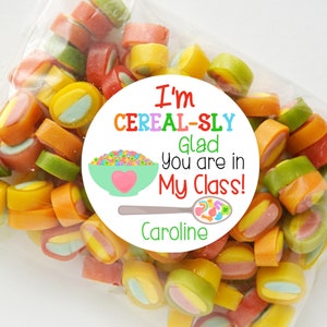 Personalized Happy Valentine's Day Cereal Cereal-sly Heart Spoon Glad ...