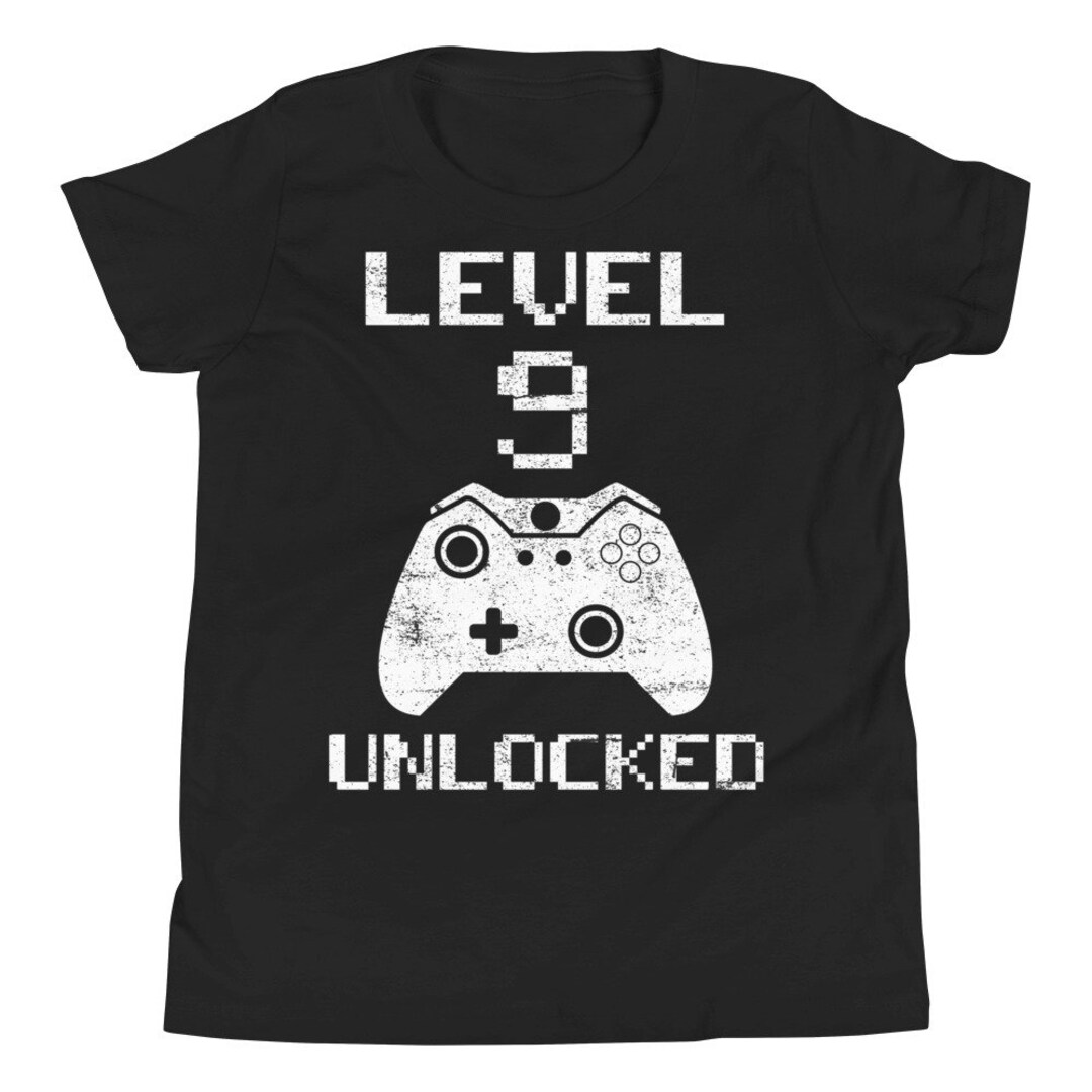 Gamer 9th Birthday Shirt Funny Gamer Level 9 Unlocked Gift - Etsy