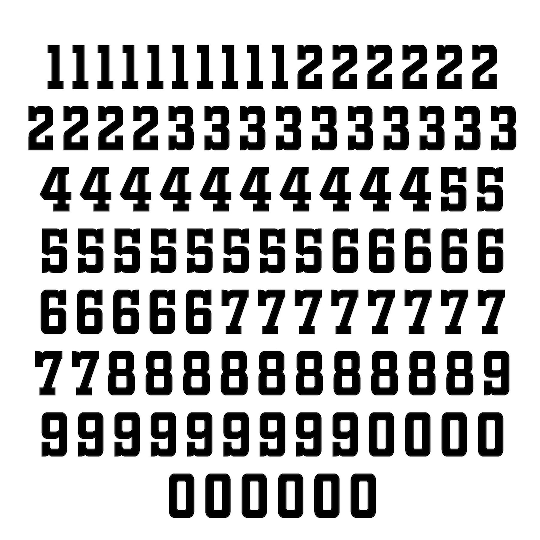 Permanent Vinyl Numbers, Self Adhesive - Combo Pack(10 of Each Number ...
