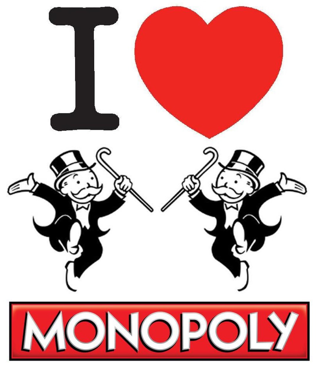 I Love Monopoly # 1 T Shirt Heat Transfer - I Heart - Etsy