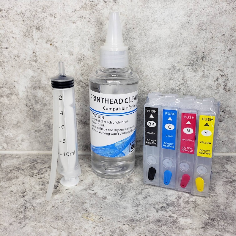 Print Head Cleaner 100ml Bottle 10ml Syringe and Tube - Etsy
