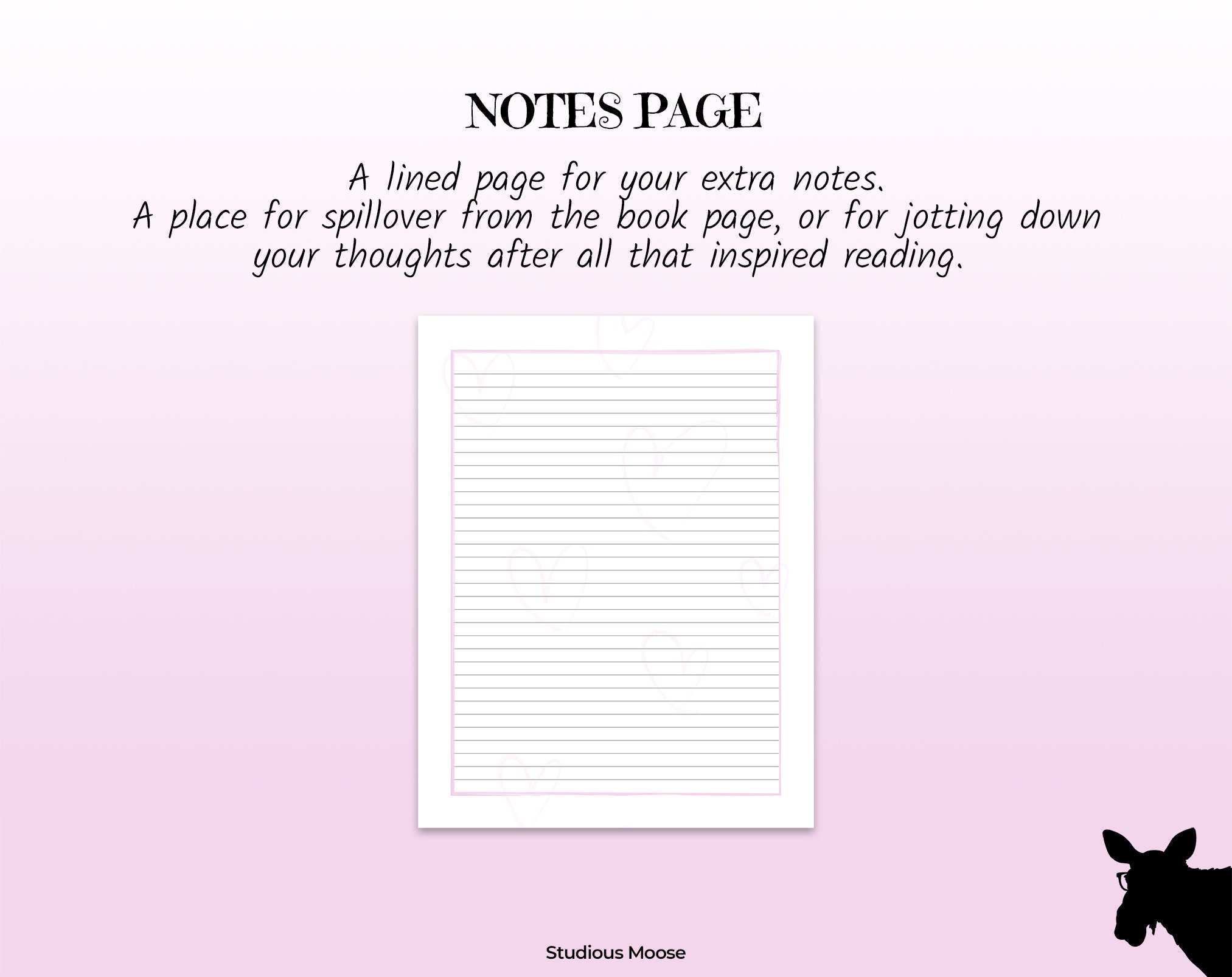 Printable Book Journal Page, Flirty Style: A Digital PDF Download to ...