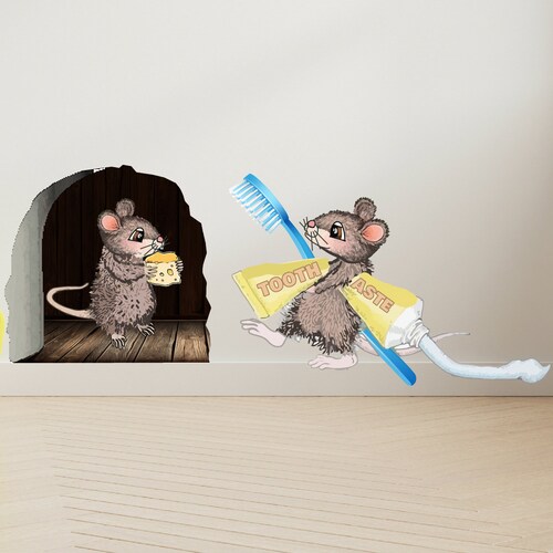 Mouse Hole Door Decal Quirky Wall Sticker Decorative - Etsy