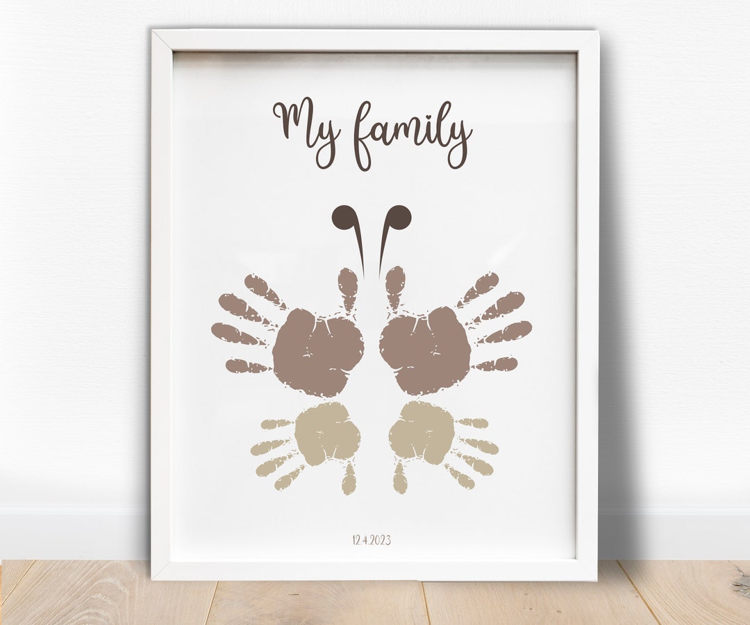 My Family Hand Print Art Printable for Kids - Print - Etsy