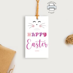 Easter Gift Tag Printable, EGG and Bunny , Print&cut - Etsy