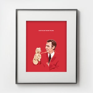 PRINTABLE Mr. Rogers i Like You Just the Way You Are Illustration Art ...