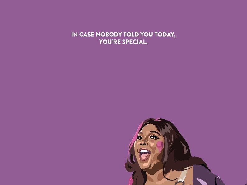 PRINTABLE Lizzo Special Illustration Art Print in Case - Etsy