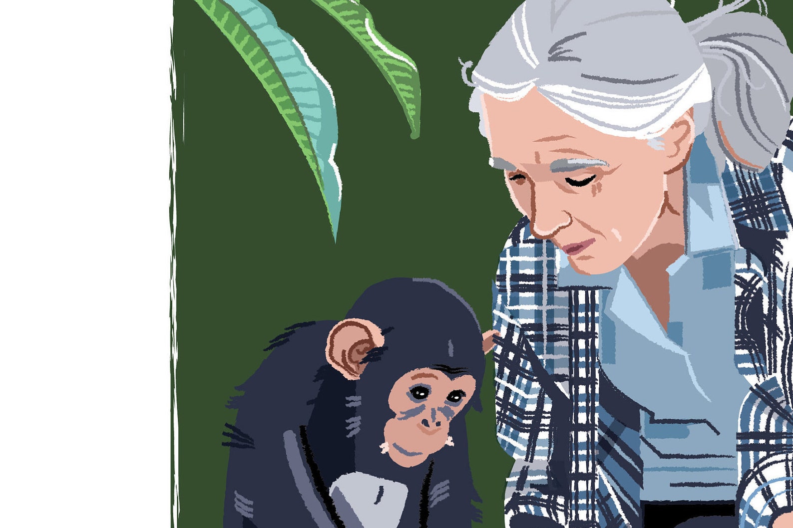 PRINTABLE Jane Goodall Illustration Art Print Digital Download - Etsy