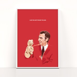 PRINTABLE Mr. Rogers i Like You Just the Way You Are Illustration Art ...