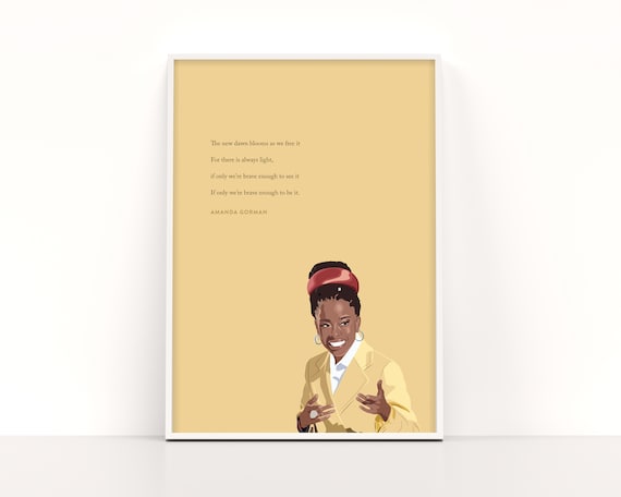 PRINTABLE Amanda Gorman Inaugural Poem Inspiration for Young - Etsy