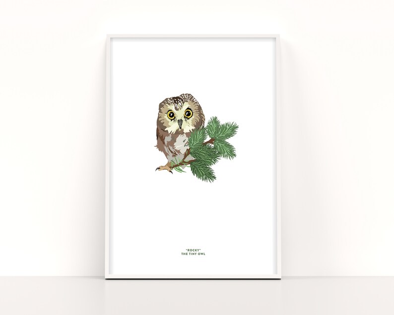 PRINTABLE Rocky the Tiny Owl Rockefeller Christmas Tree - Etsy