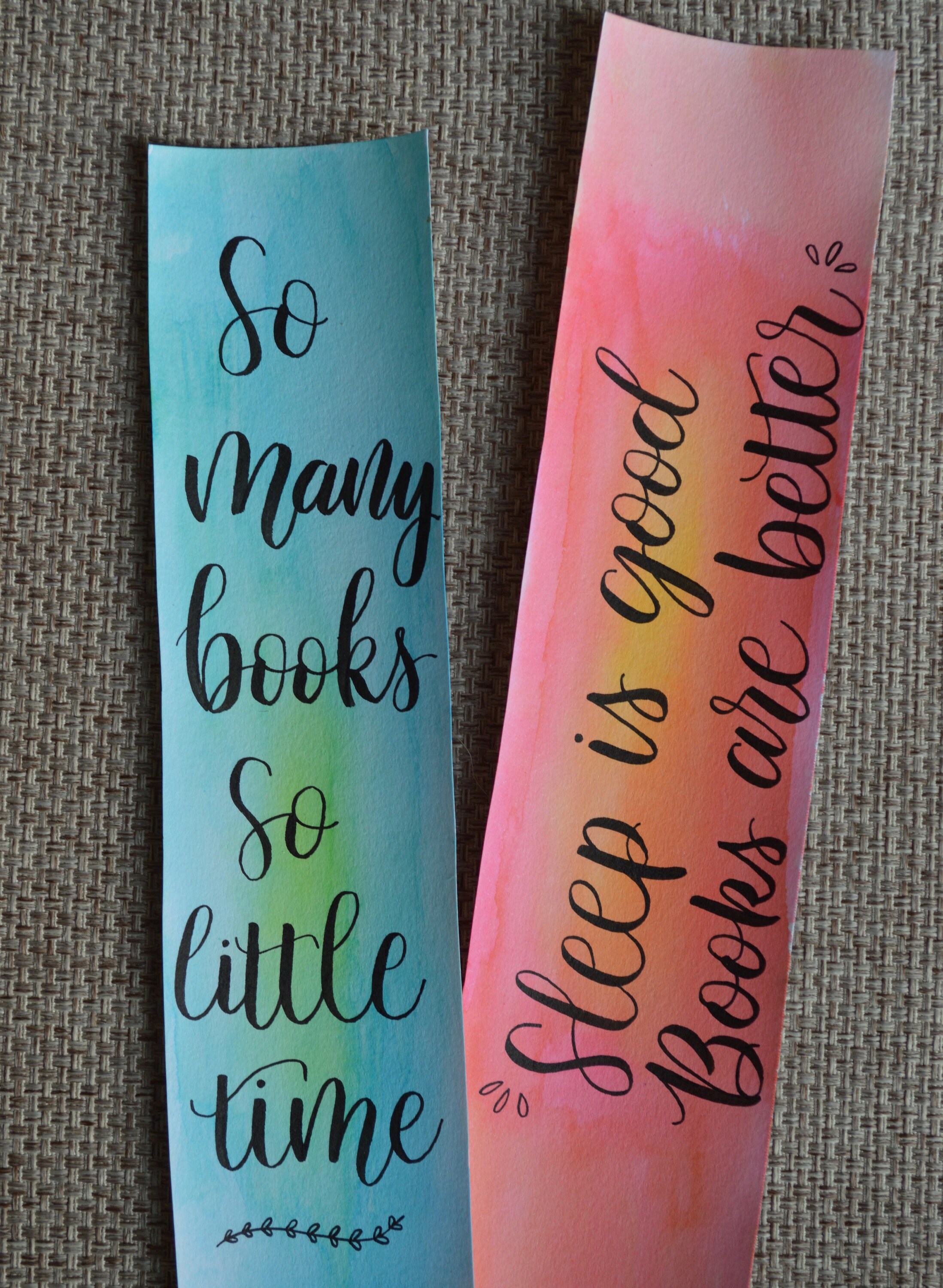 Set of 2 Watercolor Bookmarks - Etsy