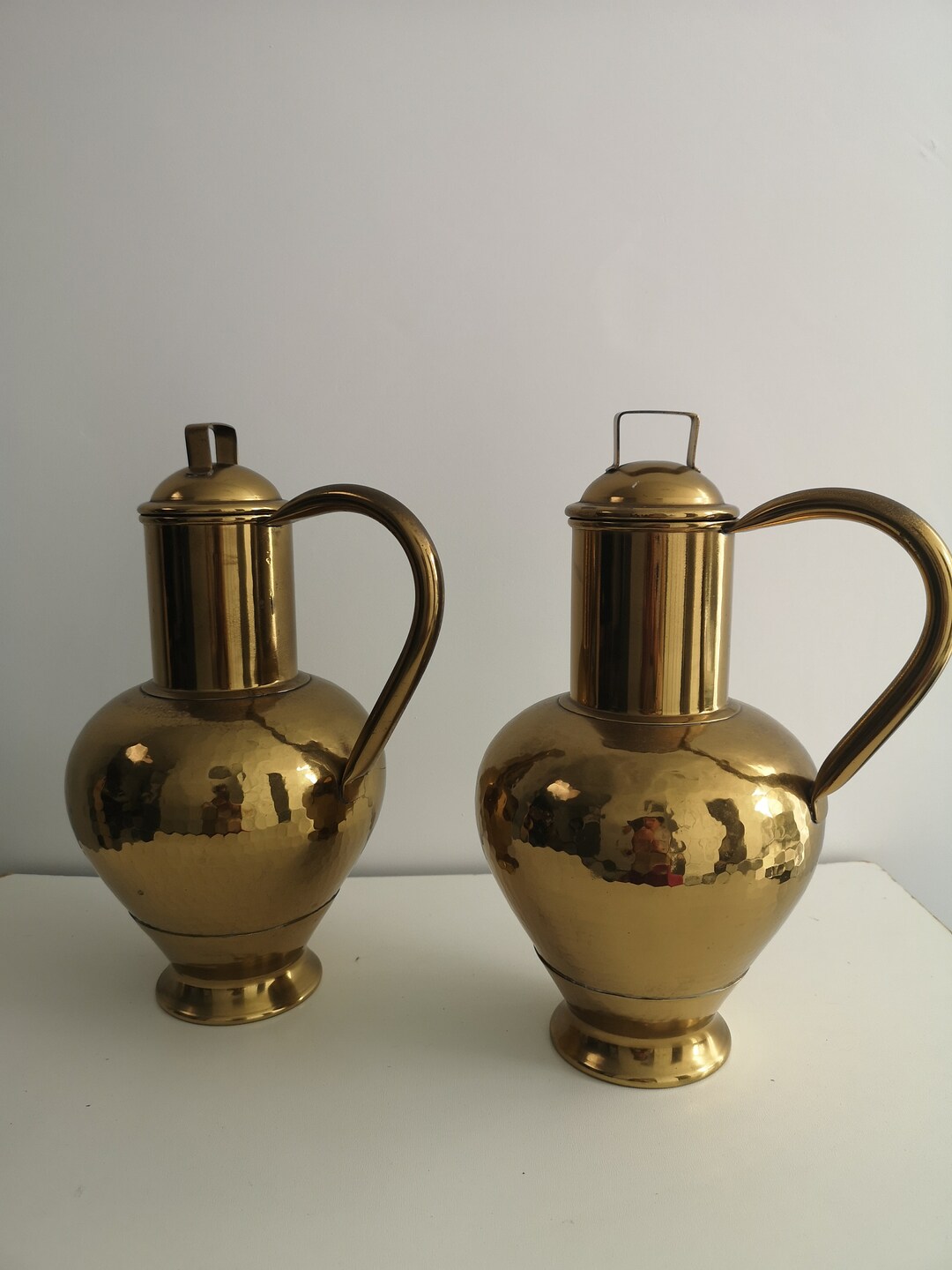 Hammered Gold Jug Pitcher Round Water Jug With Lid - Etsy