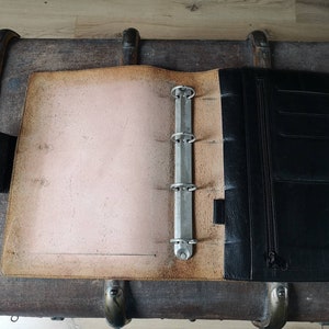 Leather Black Portfolio Folder - Koloman Handler - Writing Folder With ...