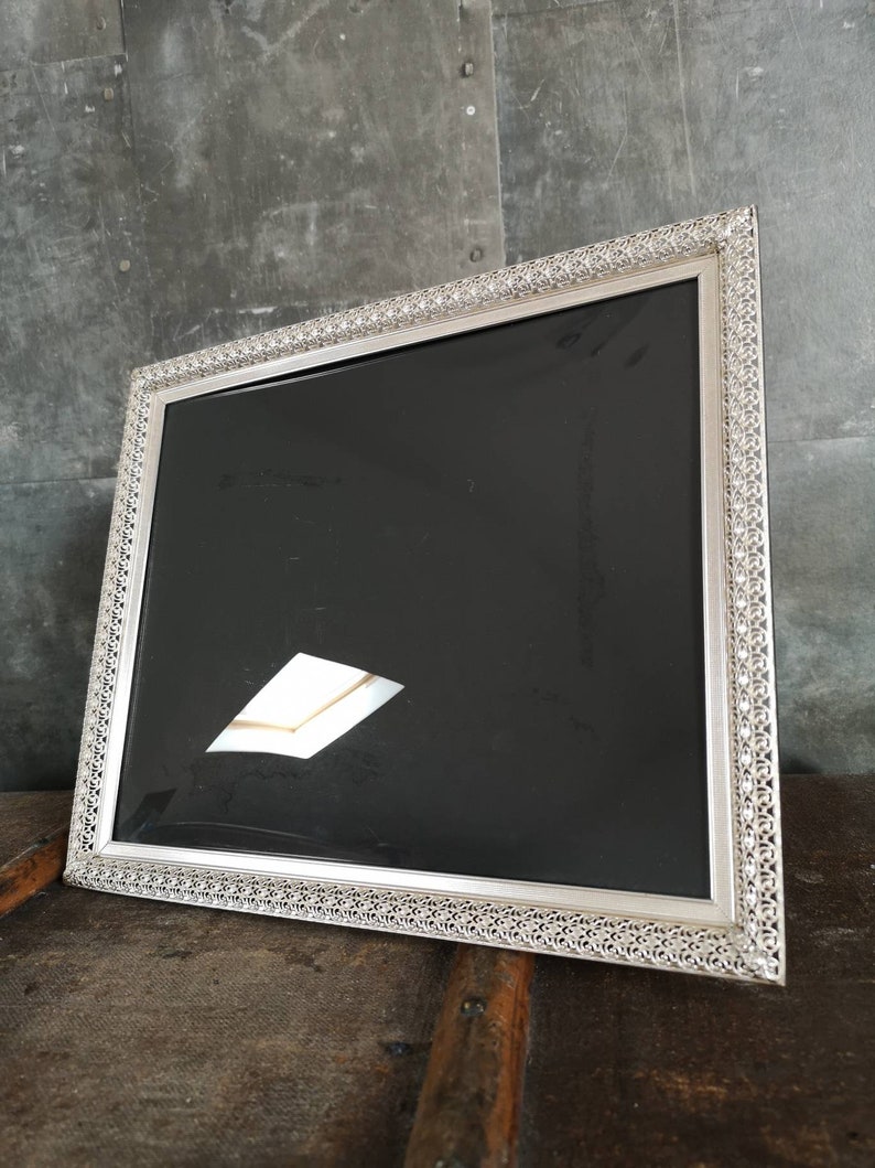 Metal Rectangular Photo Frame Gracefully Open Worked Frame | Etsy