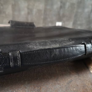 Leather Black Portfolio Folder Koloman Handler Writing Folder With ...