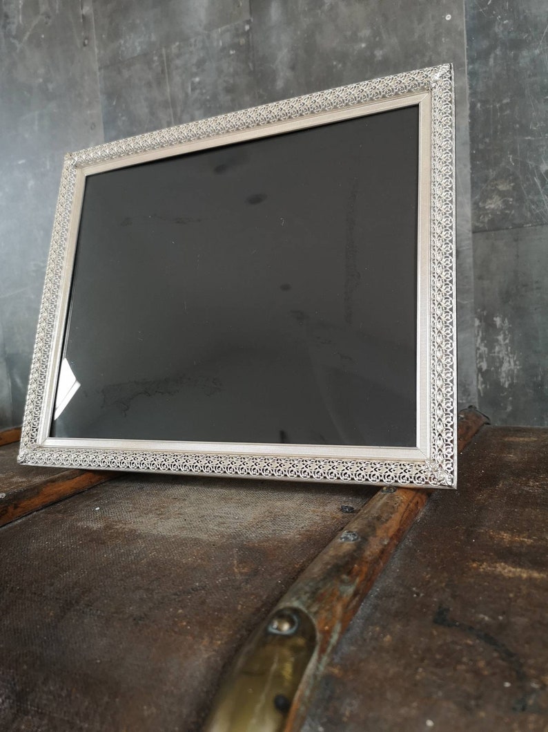 Metal Rectangular Photo Frame Gracefully Open Worked Frame | Etsy
