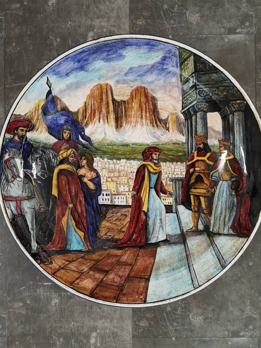 Vintage Ceramic Wall Plate Dish - the Taking of Constantinople ...