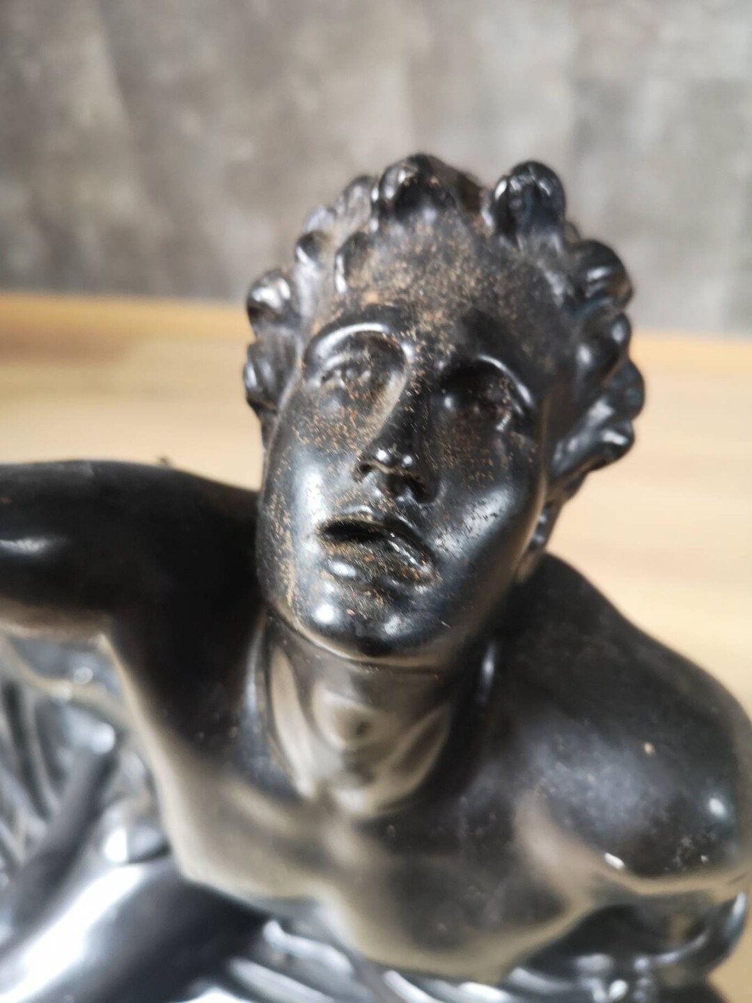 French Sculpture Reclining Male Figure With a Palm Branch Statue Greek ...