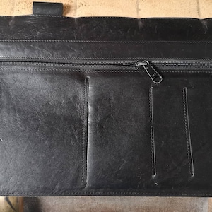 Leather Black Portfolio Folder Koloman Handler Writing Folder With ...