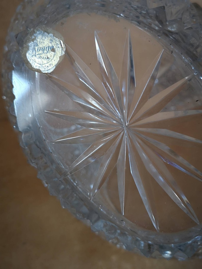 Crystal Czechoslovakia Bohemia/ Basket Set of 2/oval Lead /hand-cut ...