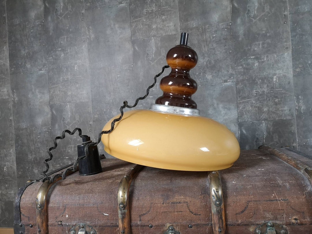 Rise and Fall Lamp Italian Brevettato Pantented Pendant Lamp Brown ...