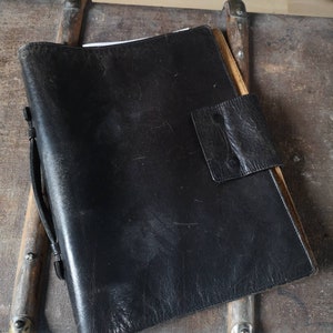 Leather Black Portfolio Folder Koloman Handler Writing Folder With ...