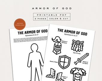Armor of God Printable | Armor of God Coloring Page | Armor of God ...