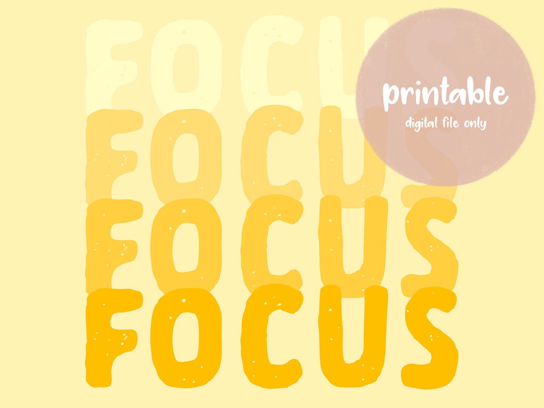 Focus Print, Office Decor, Gifts for Friend, Motivational Gifts ...