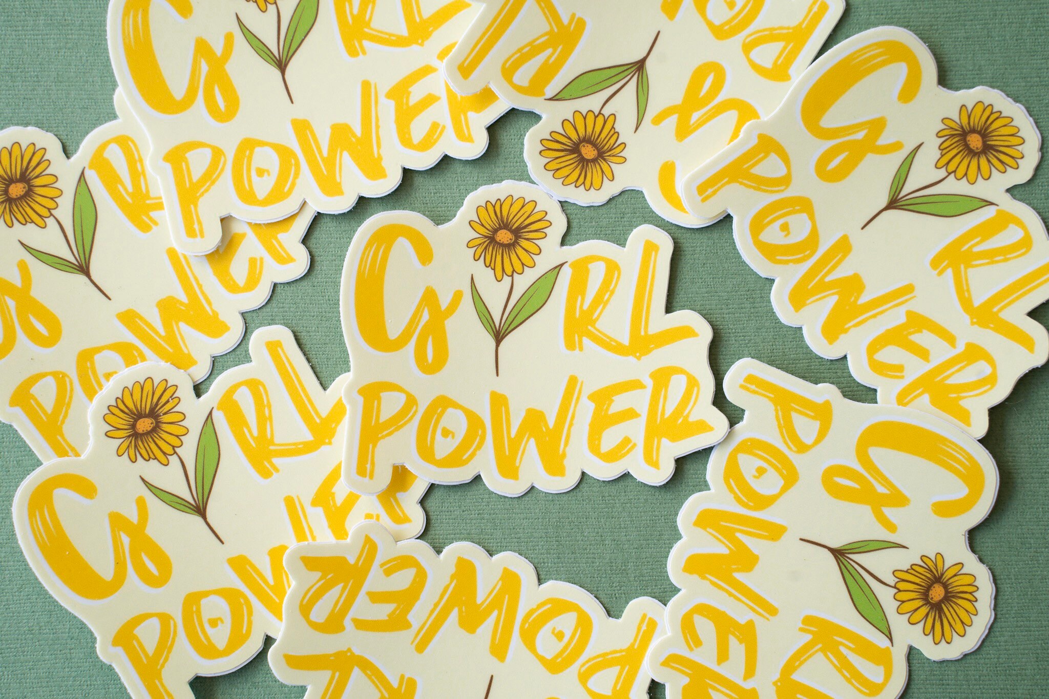 Girl Power Sticker Floral Die Cut Girl Power Feminist Sticker for ...
