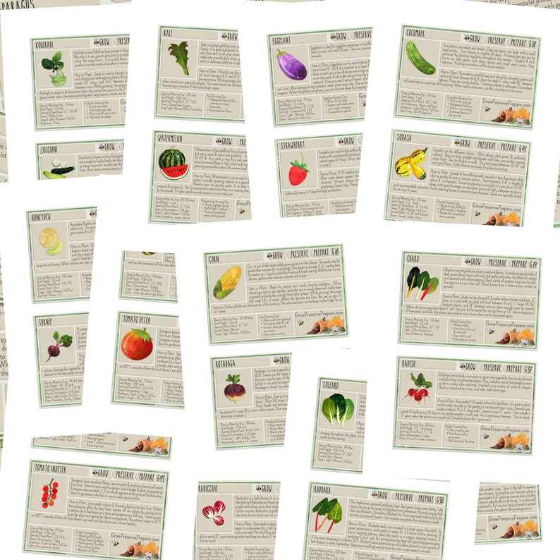 GROW - Garden Cards - Set of 50 - Digital Download - Etsy