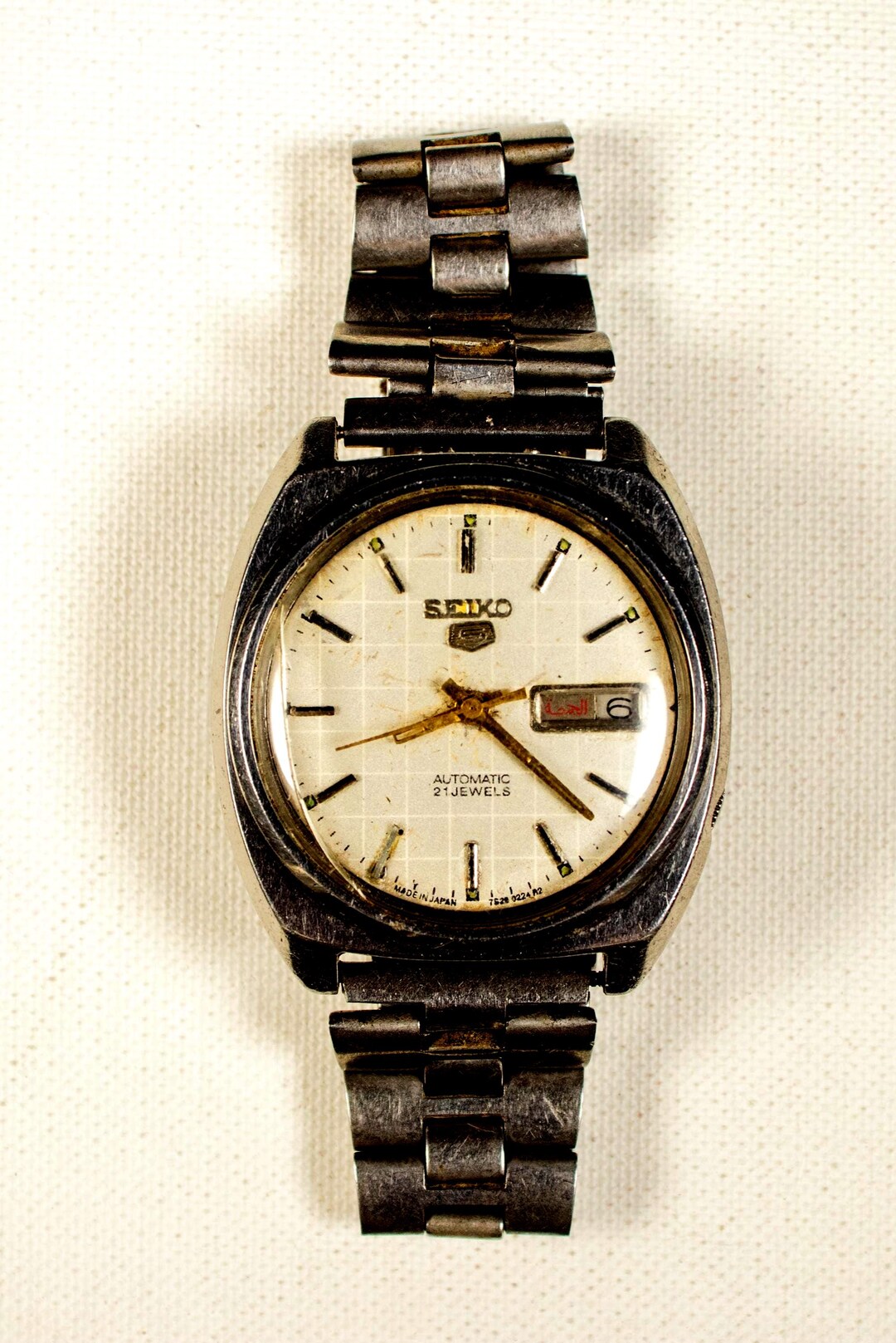 Seiko 5 Automatic 7025-8030 Vintage Men's Watch – Arabic/english Day ...