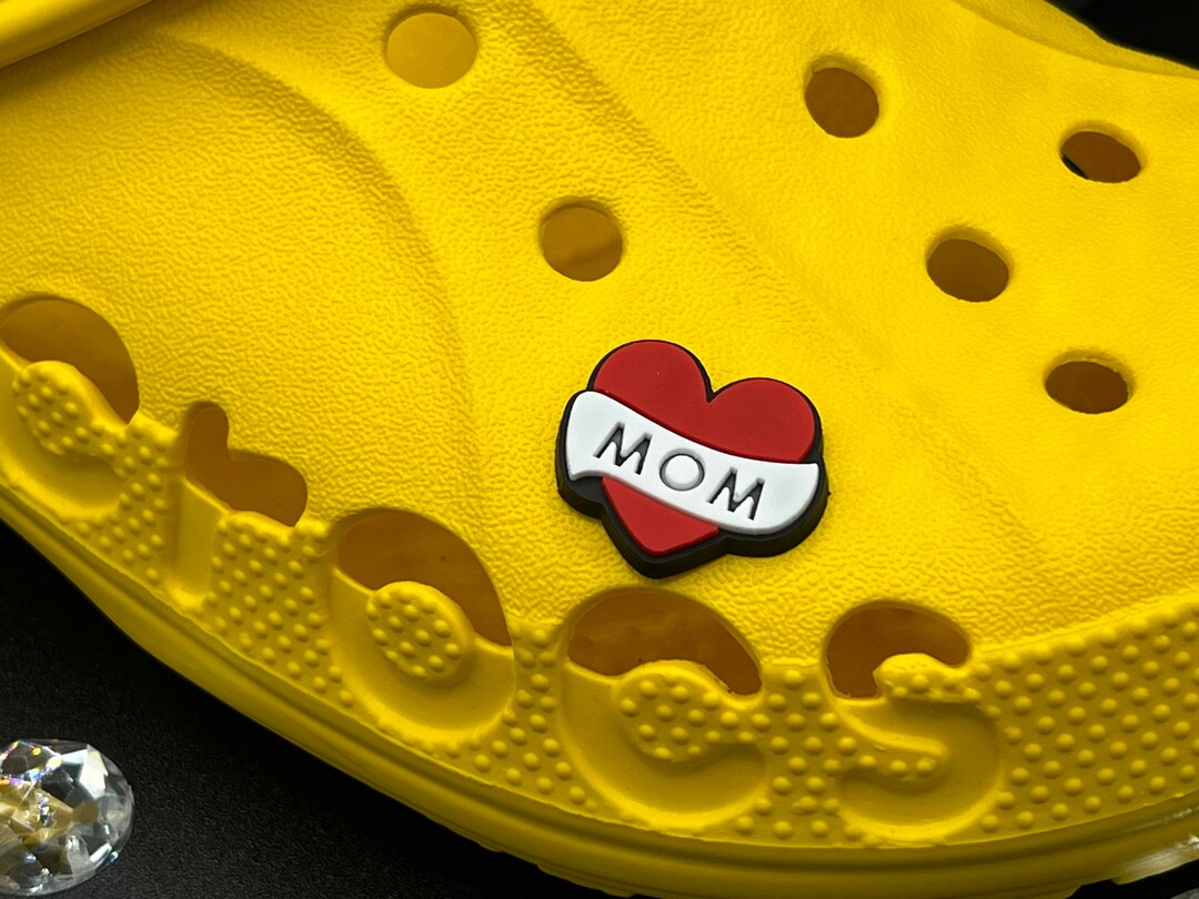 Valentine's Day, Mom Croc Charm, Mom Croc Charm, Mom Shoe Charm, Croc ...