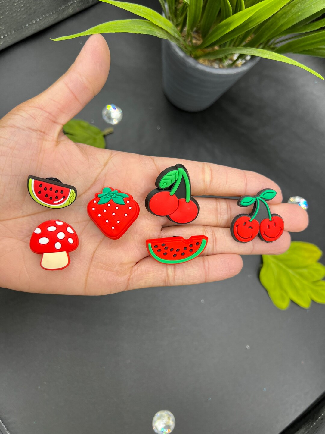 Fruit Shoe Charms Cherry Strawberry Avocado Food Charm - Etsy