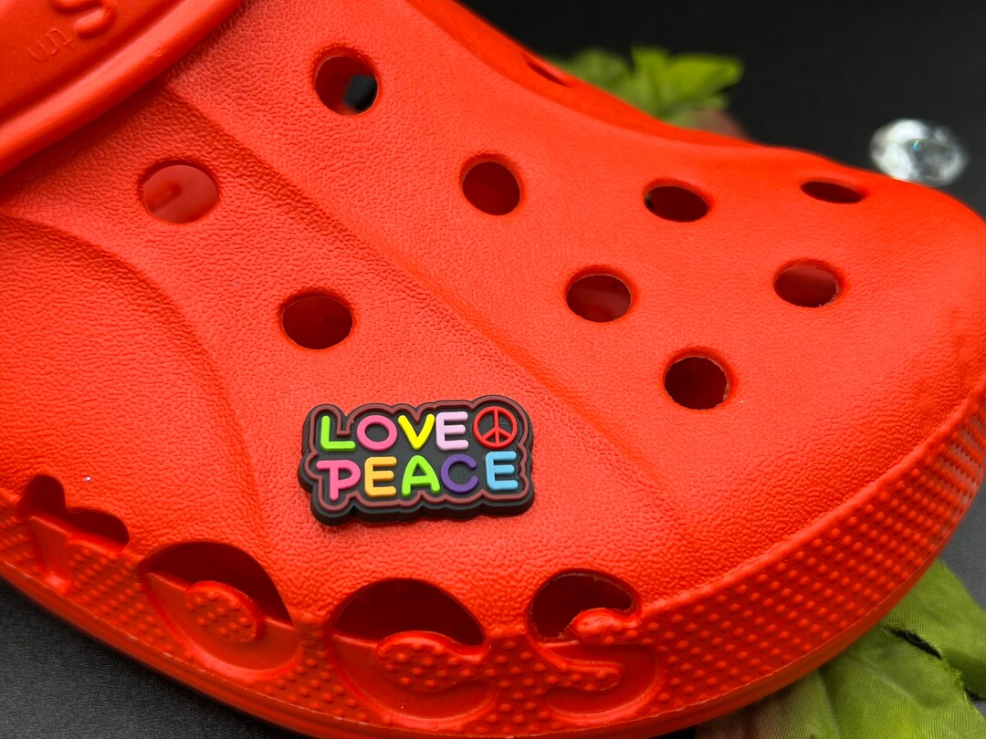 Love Peace Croc Charm, Croc Compatible Heart Shoe Charms, Charms - Etsy
