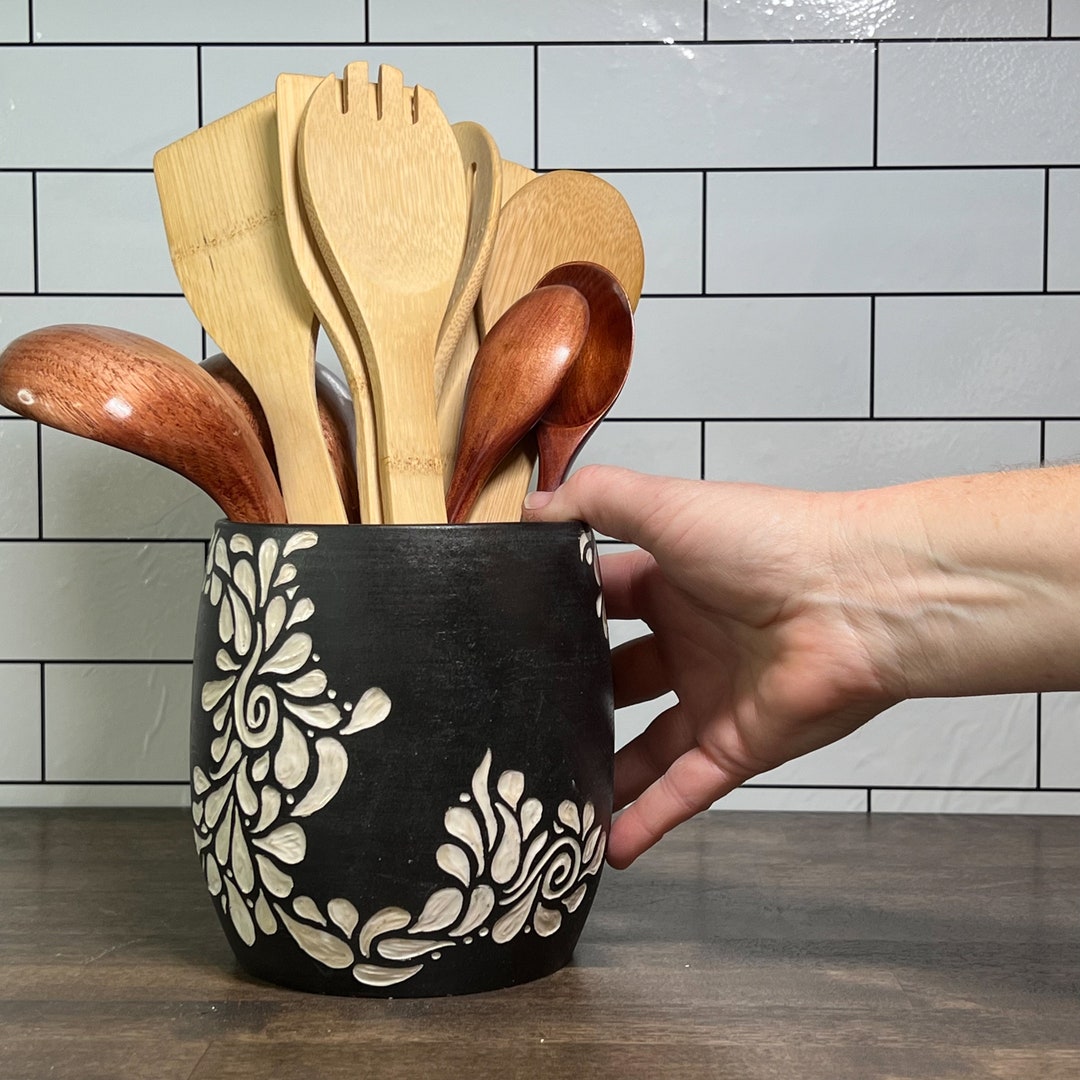 BEST SELLING Ceramic Utensil Holder Matching Olive Oil - Etsy