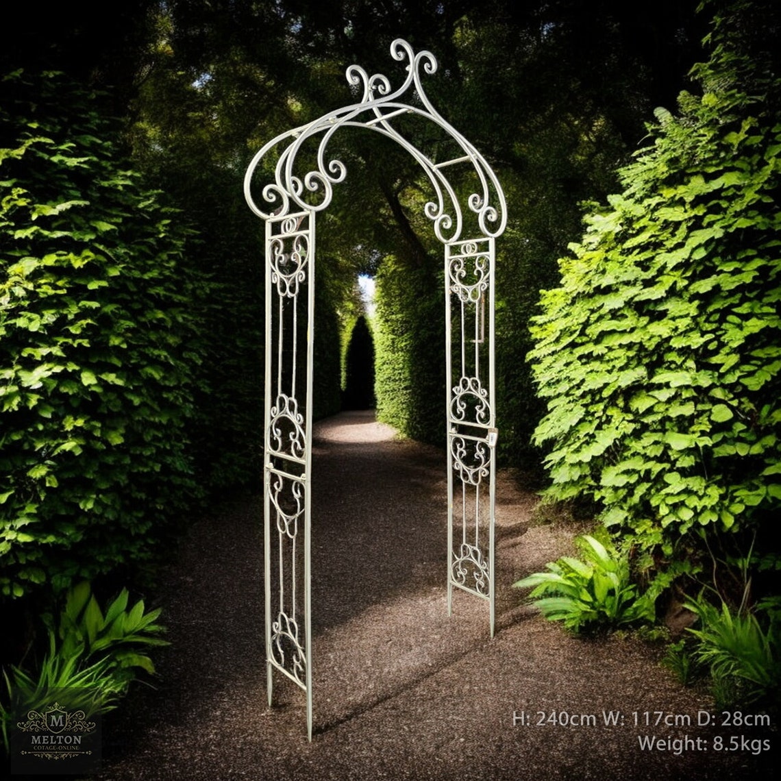 Large Rustic Stunning Victorian Style Garden Arbour Garden Arch Garden ...