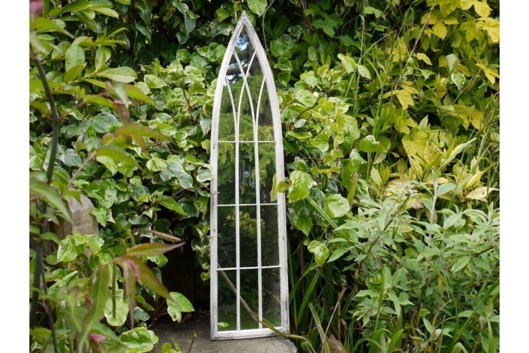 Rustic Arched Mirror Antique Style Outdoor Mirror Gothic Garden Mirror ...